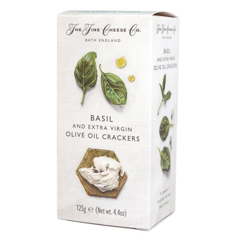 Basil and Extra Virgin Olive Oil Crackers.